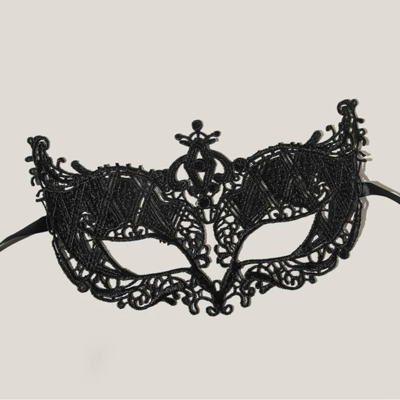 Accessories | Masquerade Mask Mardi Gras Masquerading Mask Black Lace ...